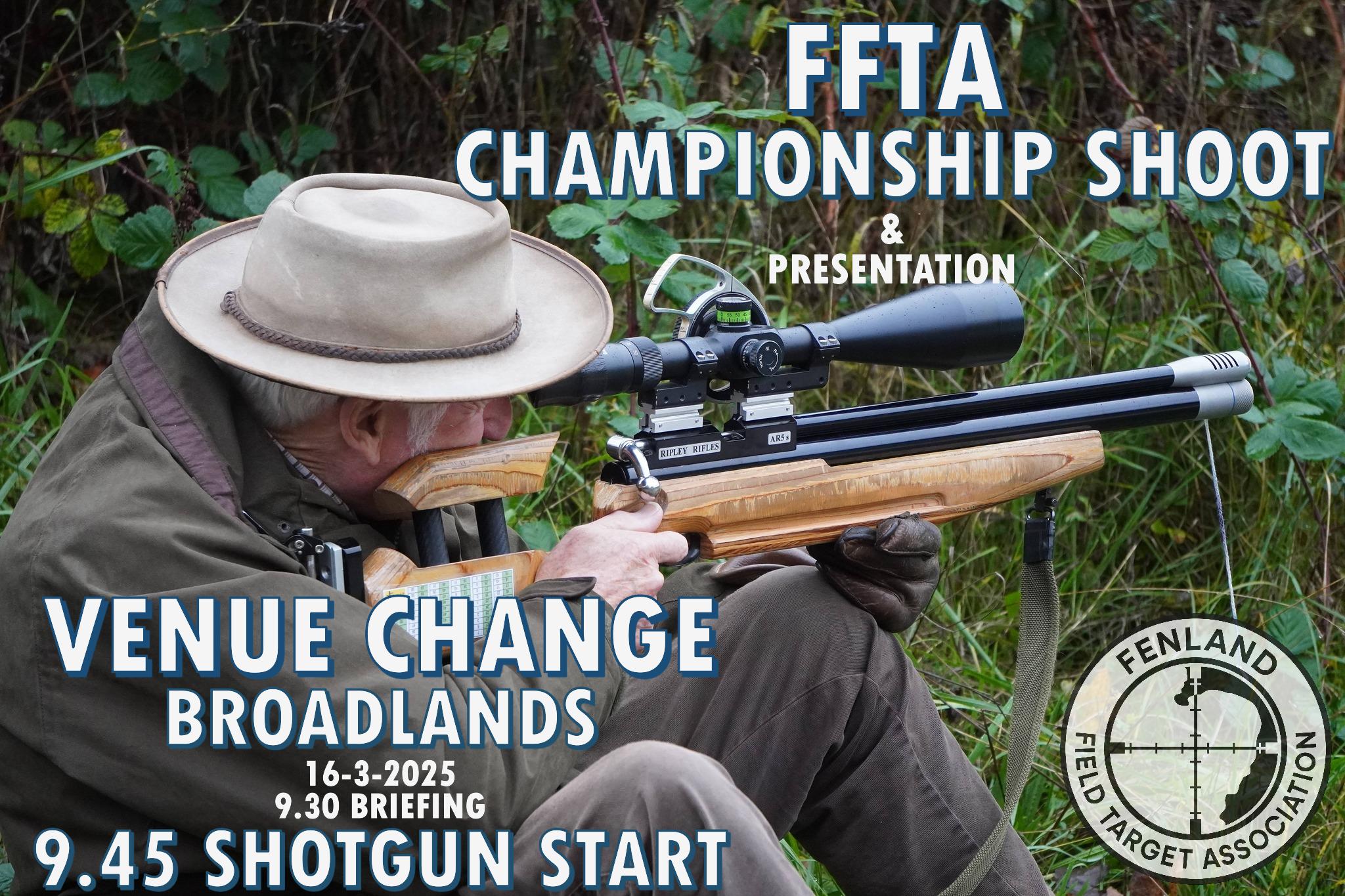 Presentation Shoot Venue Change – Fenland Field Target Association